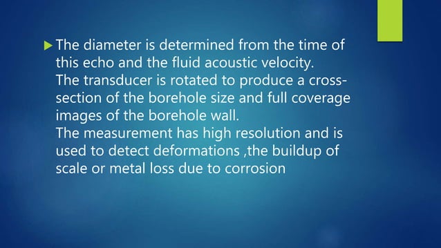 Ultra sonic caliper log | PPTX | Geology | Science