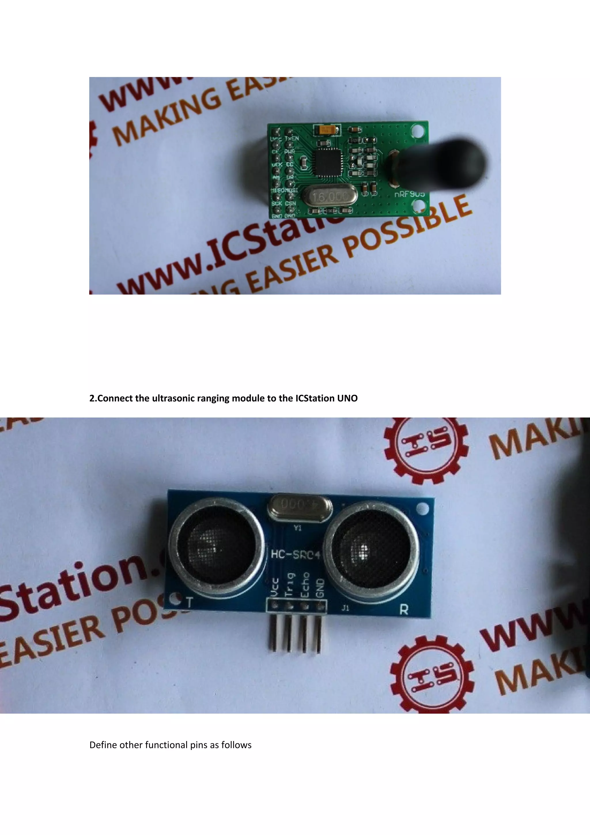 Ultrasonic Distance Measurement NRF905 Wireless Transmission System ...