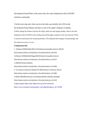 Ultrasonic Distance Measurement NRF905 Wireless Transmission System ...