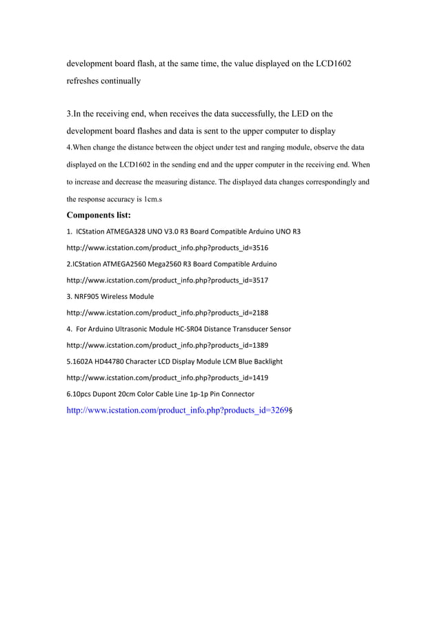 Ultrasonic Distance Measurement NRF905 Wireless Transmission System ...