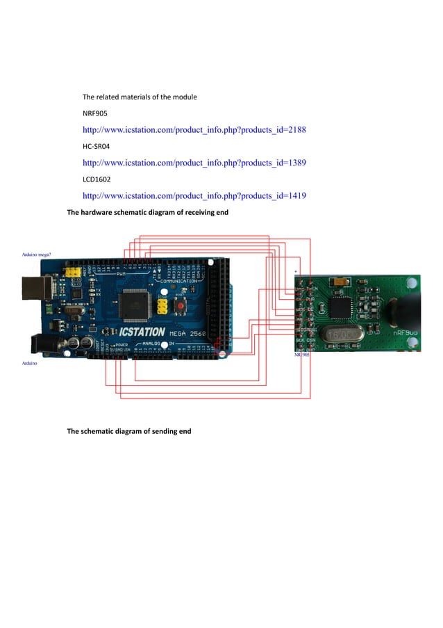 Ultrasonic Distance Measurement NRF905 Wireless Transmission System Based on Arduino | PDF