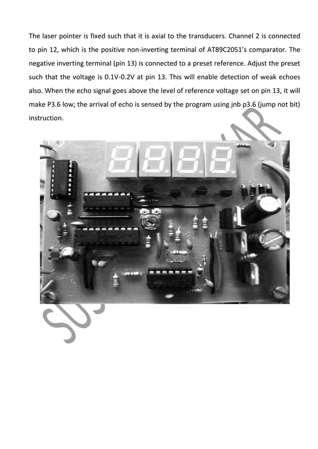 B.Tech.Final Year ECE Project Report on Ultrasonic distance measure robot | PDF | Robotics ...