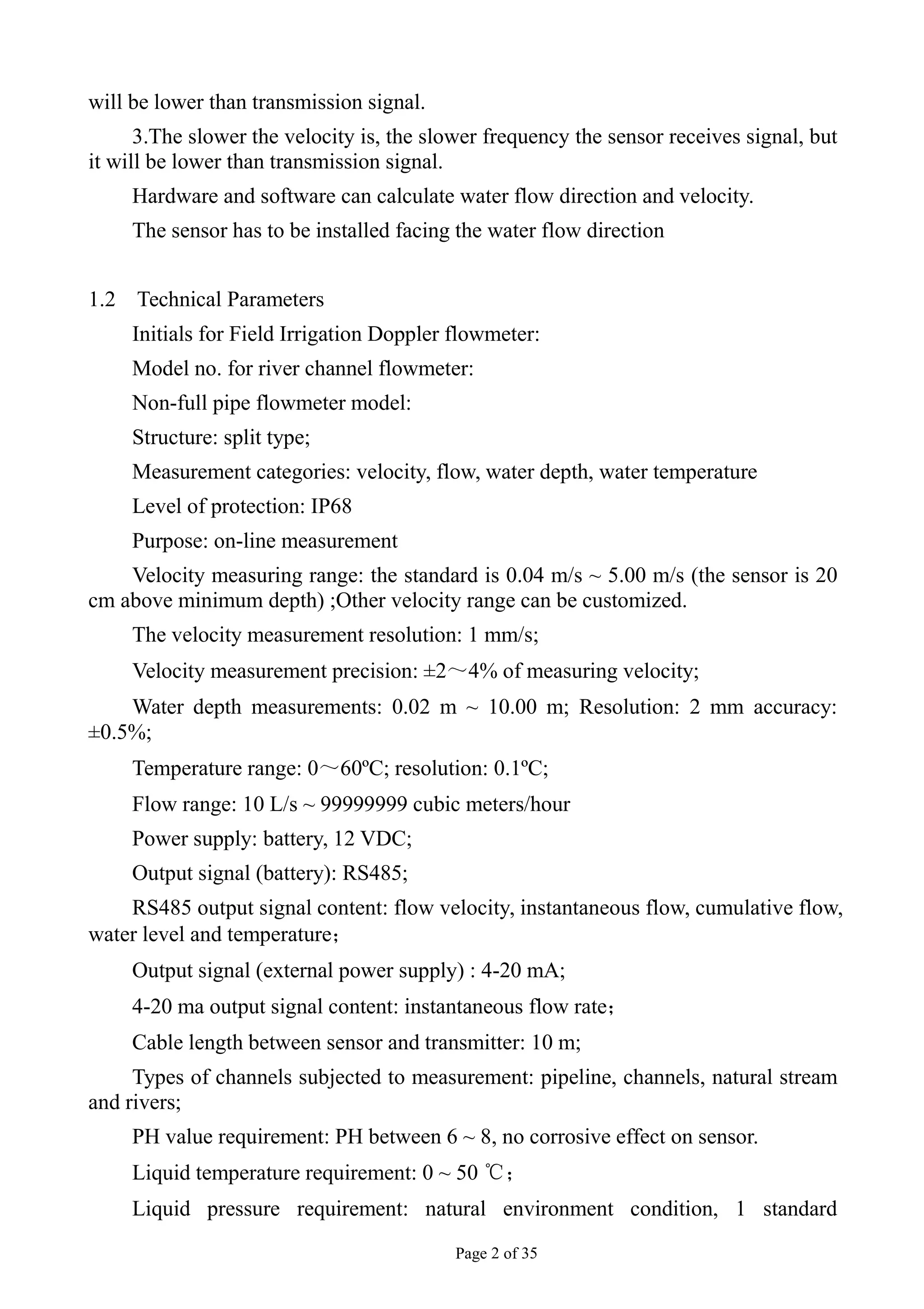 Ultrasonic doppler flowmeter user manual | PDF