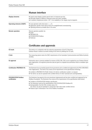 Ultrasonic flowmeter-Proline Prosonic Flow 92F | PDF