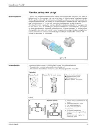 Ultrasonic flowmeter-Proline Prosonic Flow 92F | PDF