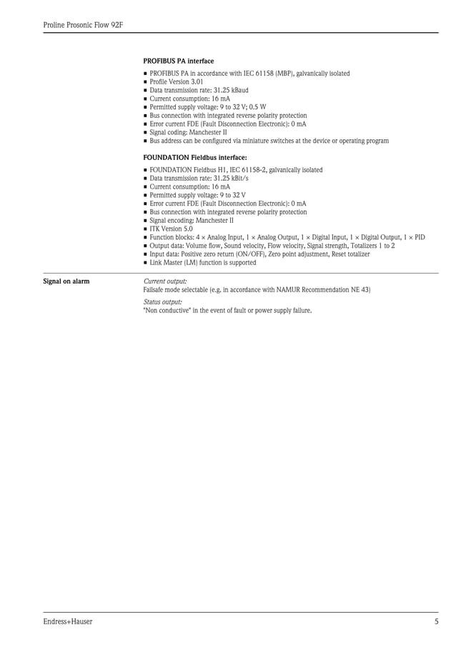 Ultrasonic flowmeter-Proline Prosonic Flow 92F | PDF