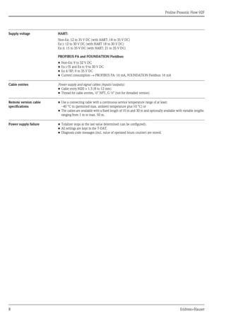Ultrasonic flowmeter-Proline Prosonic Flow 92F | PDF