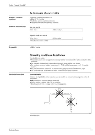 Ultrasonic flowmeter-Proline Prosonic Flow 92F | PDF
