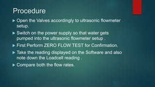 Ultrasonic flowmeter | PPTX