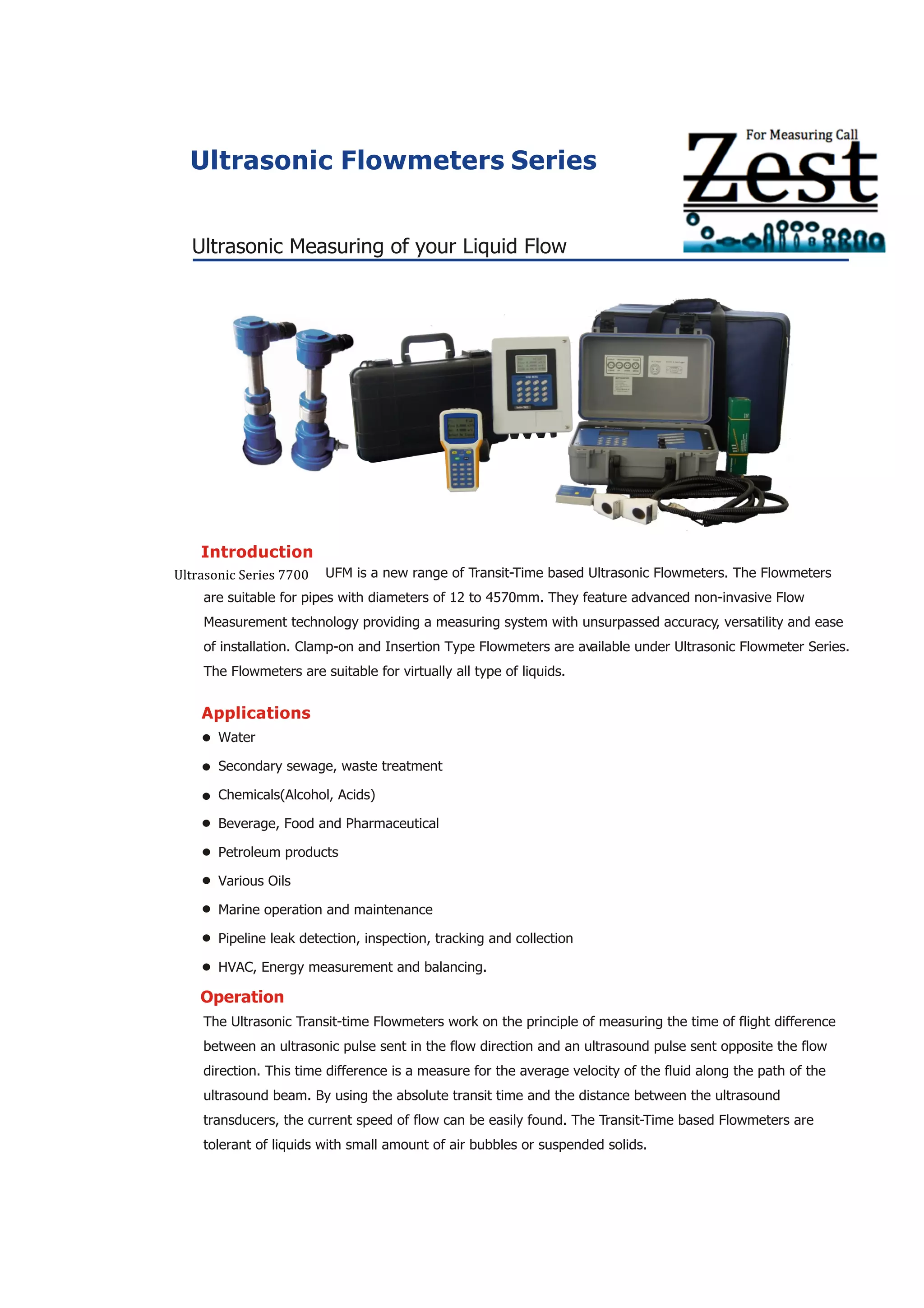 Ultrasonic Flow Meters | PDF