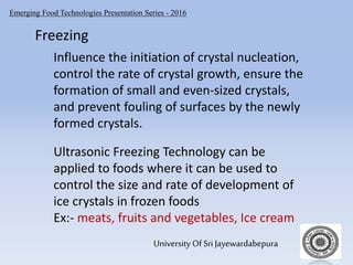 Ultrasonic freezing | PPTX
