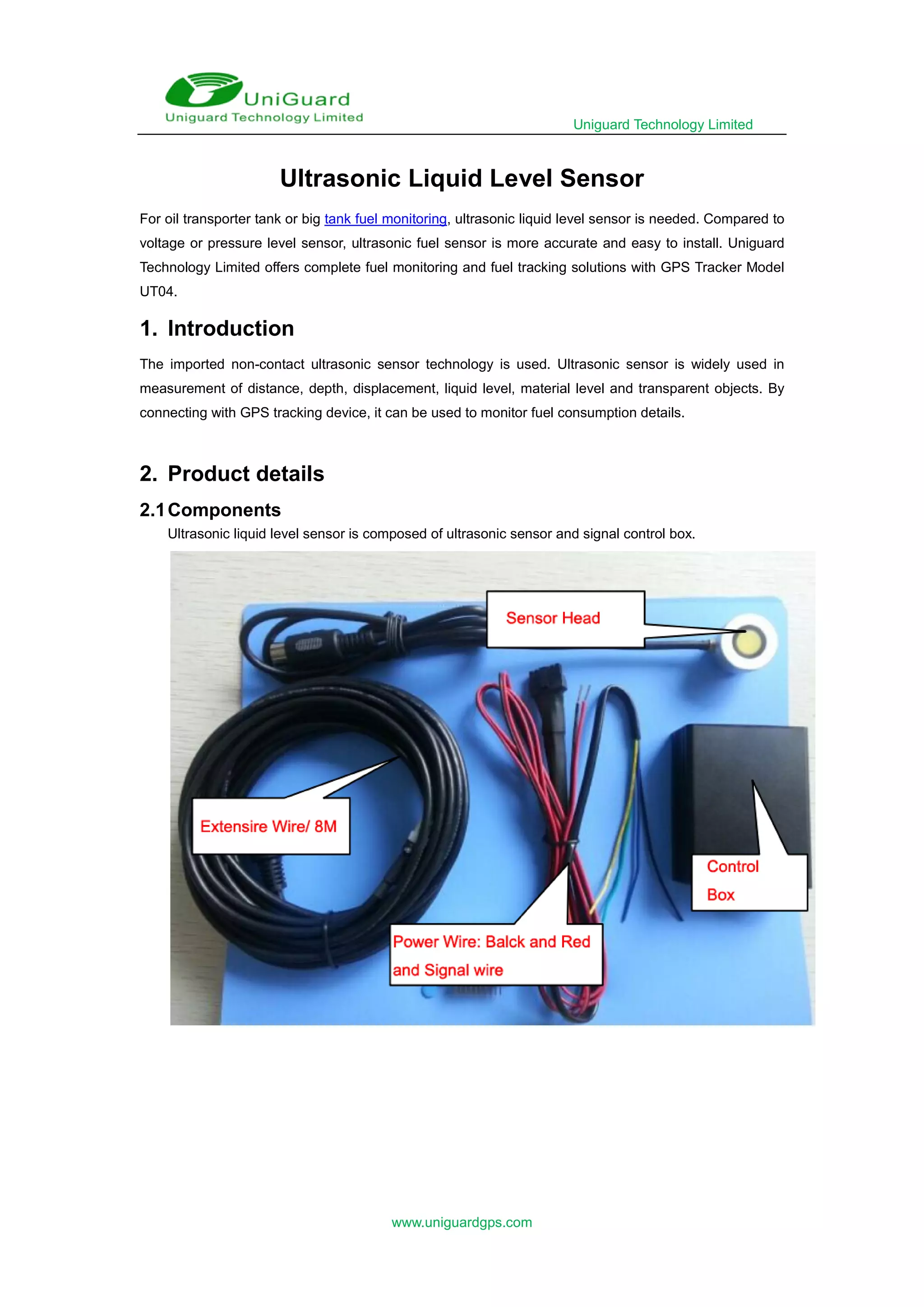 Ultrasonic Fuel monitoring Sensor v2.0 | PDF