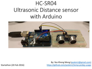 HC-SR04 Ultrasonic sensor with Arduino | PPTX