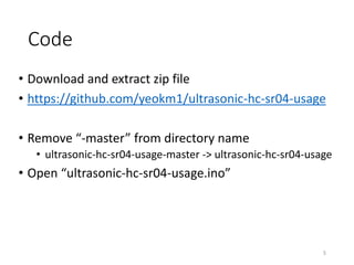 HC-SR04 Ultrasonic sensor with Arduino | PPTX