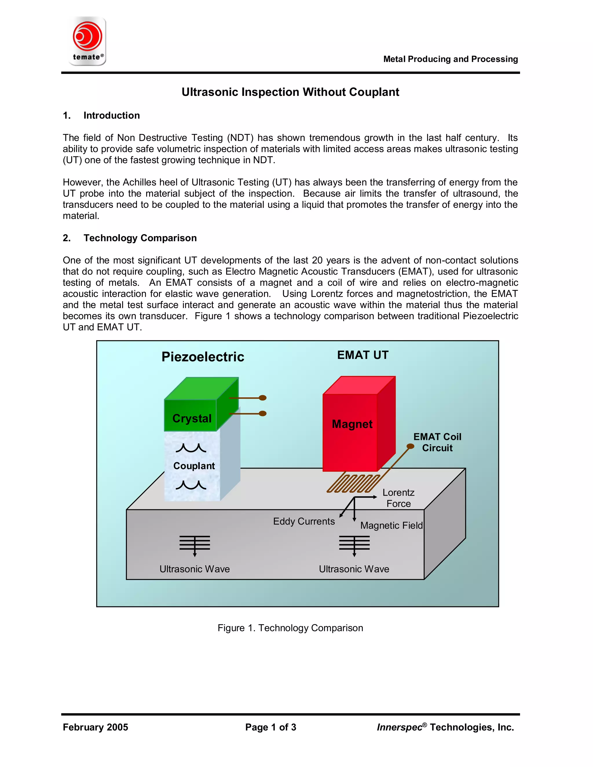 Ultrasonic Inspection Without Couplant | PDF