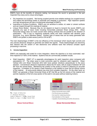 Ultrasonic Inspection Without Couplant | PDF