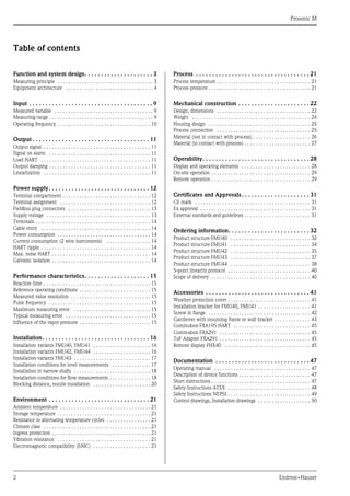 Ultrasonic Level Measurement-Prosonic M FMU40/41/42/43/44 | PDF