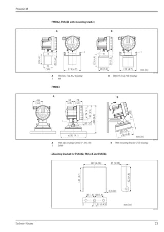 Ultrasonic Level Measurement-Prosonic M FMU40/41/42/43/44 | PDF