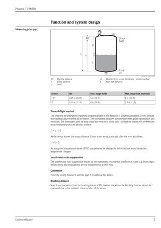 Ultrasonic Level Measurement-Prosonic T FMU30 | PDF