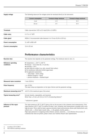 Ultrasonic Level Measurement-Prosonic T FMU30 | PDF