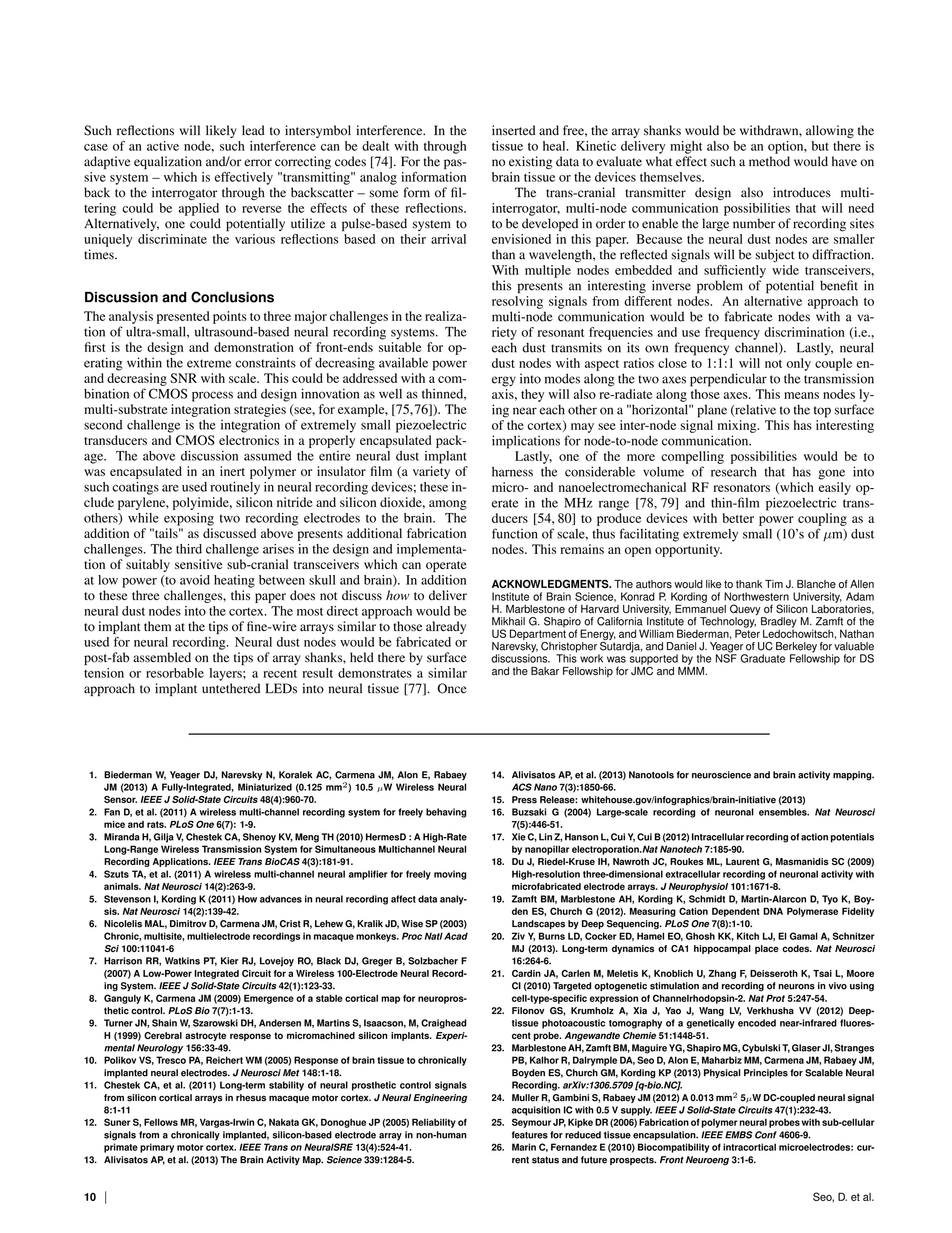 Neural dust : Ultrasonic low power solution for chronic brain machine ...