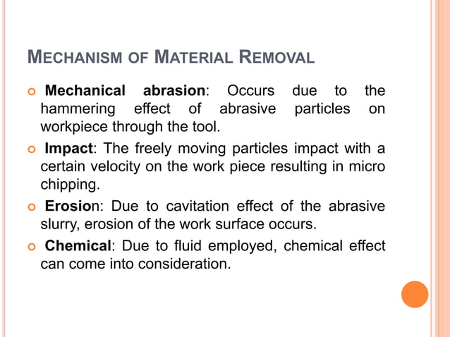 Ultrasonic machining process (USM) | PPTX | Physics | Science
