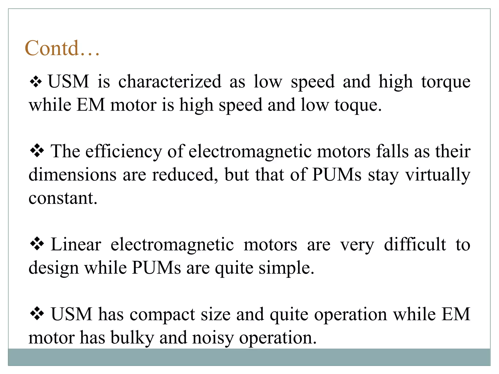 Ultrasonic motor | PPTX