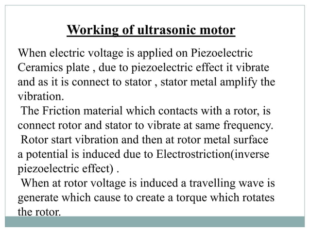 Ultrasonic motor | PPT