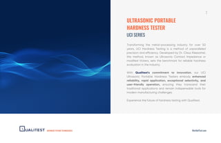 UCI Series Ultrasonic Hardness Testers - Precision Meets Portability | PDF