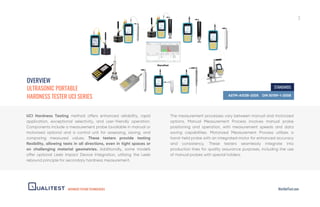 UCI Series Ultrasonic Hardness Testers - Precision Meets Portability | PDF
