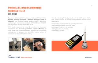 UCI Series Ultrasonic Hardness Testers - Precision Meets Portability | PDF
