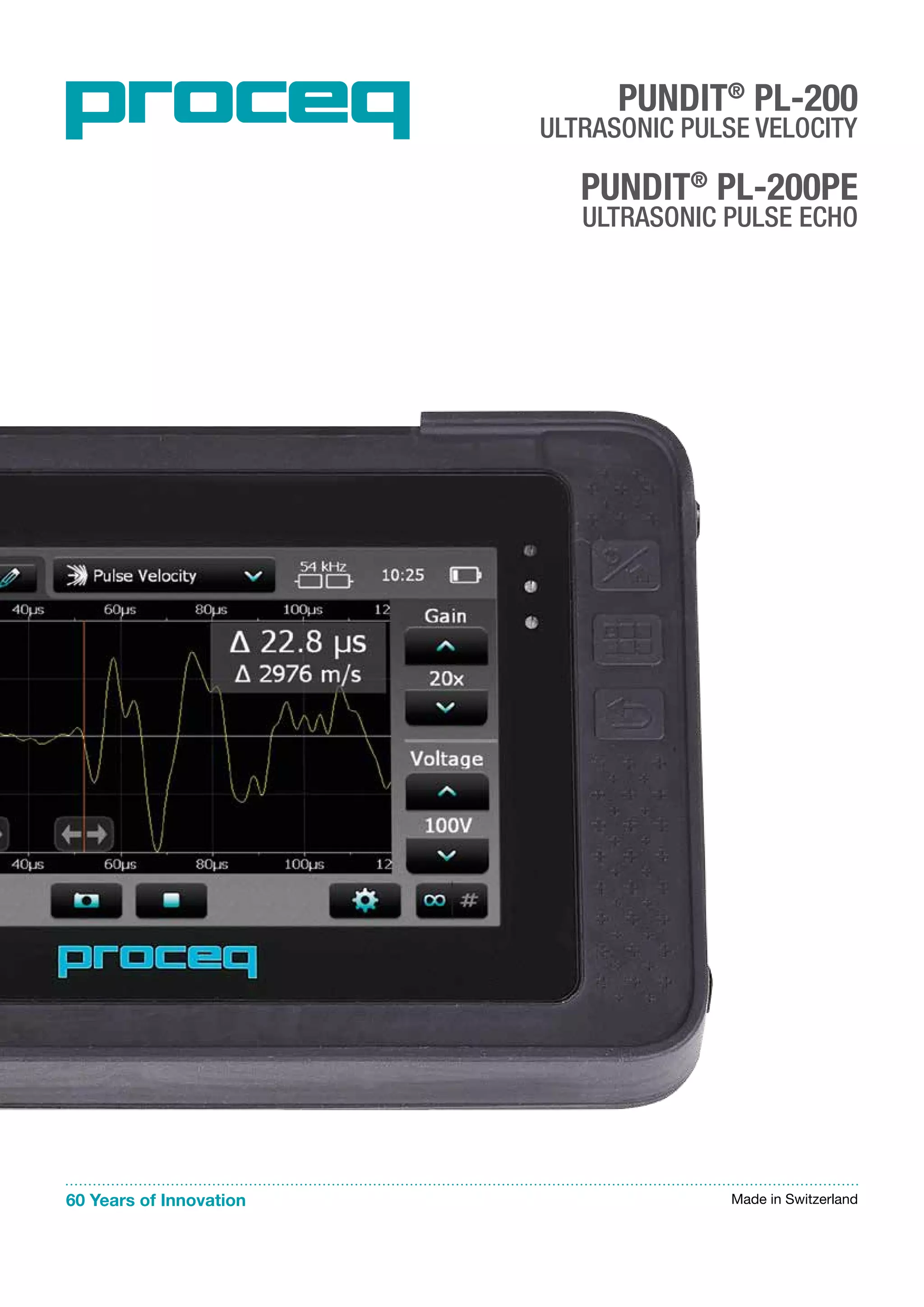 Ultrasonic pulse echo - pundit PL-200 PE | PDF