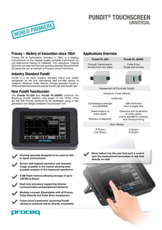 Ultrasonic pulse echo - pundit PL-200 PE | PDF
