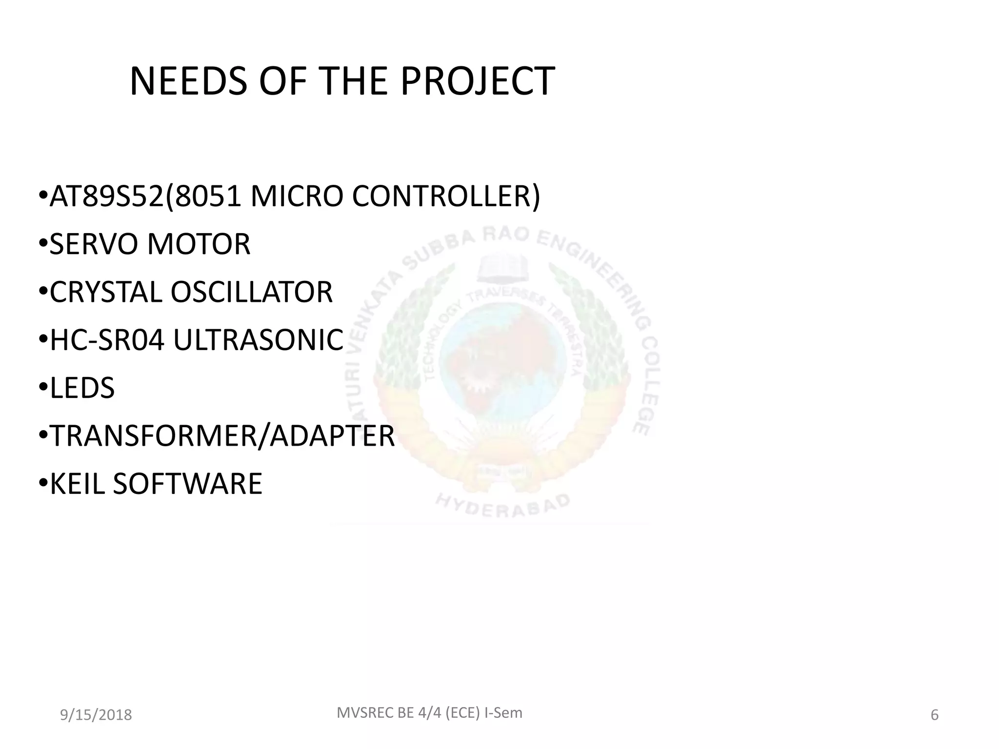 Ultrasonic radar mini project | PPTX