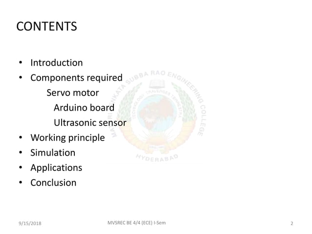 Ultrasonic radar mini project | PPTX | Computer Peripherals | Computing