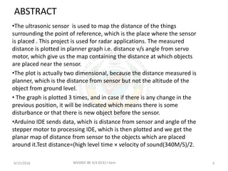 Ultrasonic radar mini project | PPTX | Computer Peripherals | Computing