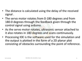 Ultrasonic radar mini project | PPTX