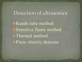 Ultrasonics | PPTX