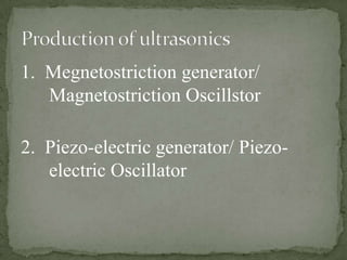 Ultrasonics | PPTX