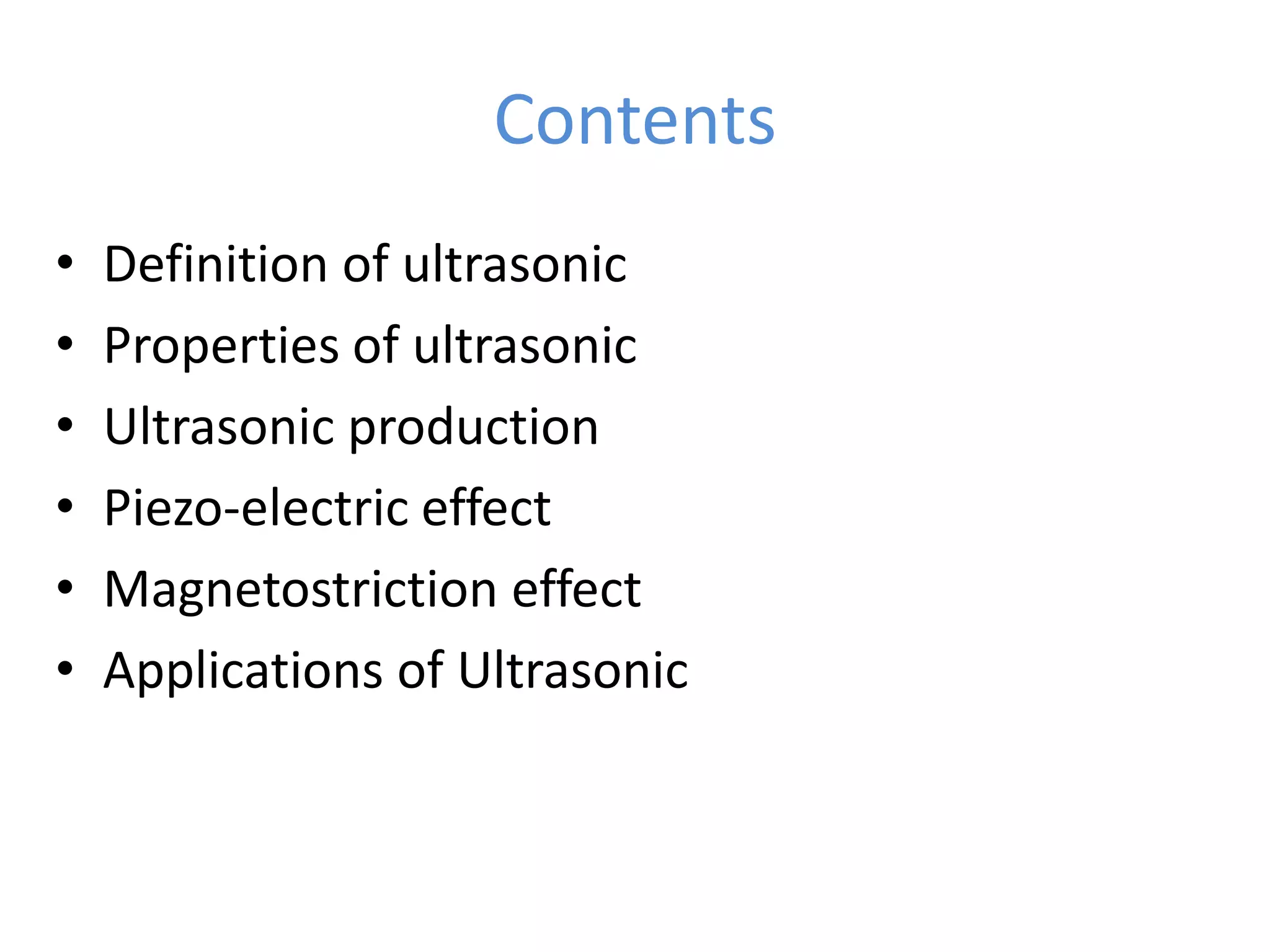Ultrasonics | PPTX