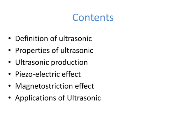 Ultrasonics | PPTX | Science