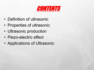 Ultrasonics | PPT