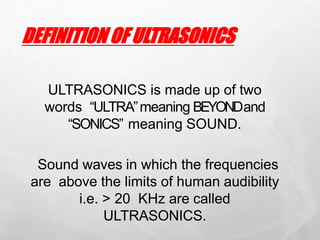 Ultrasonics | PPT