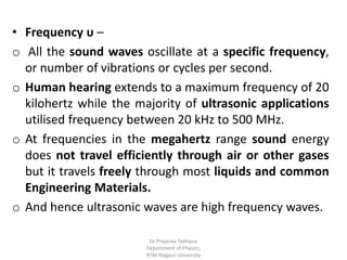 Fundamentals of Ultrasonic waves and applications | PPTX