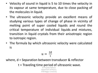 Fundamentals of Ultrasonic waves and applications | PPTX