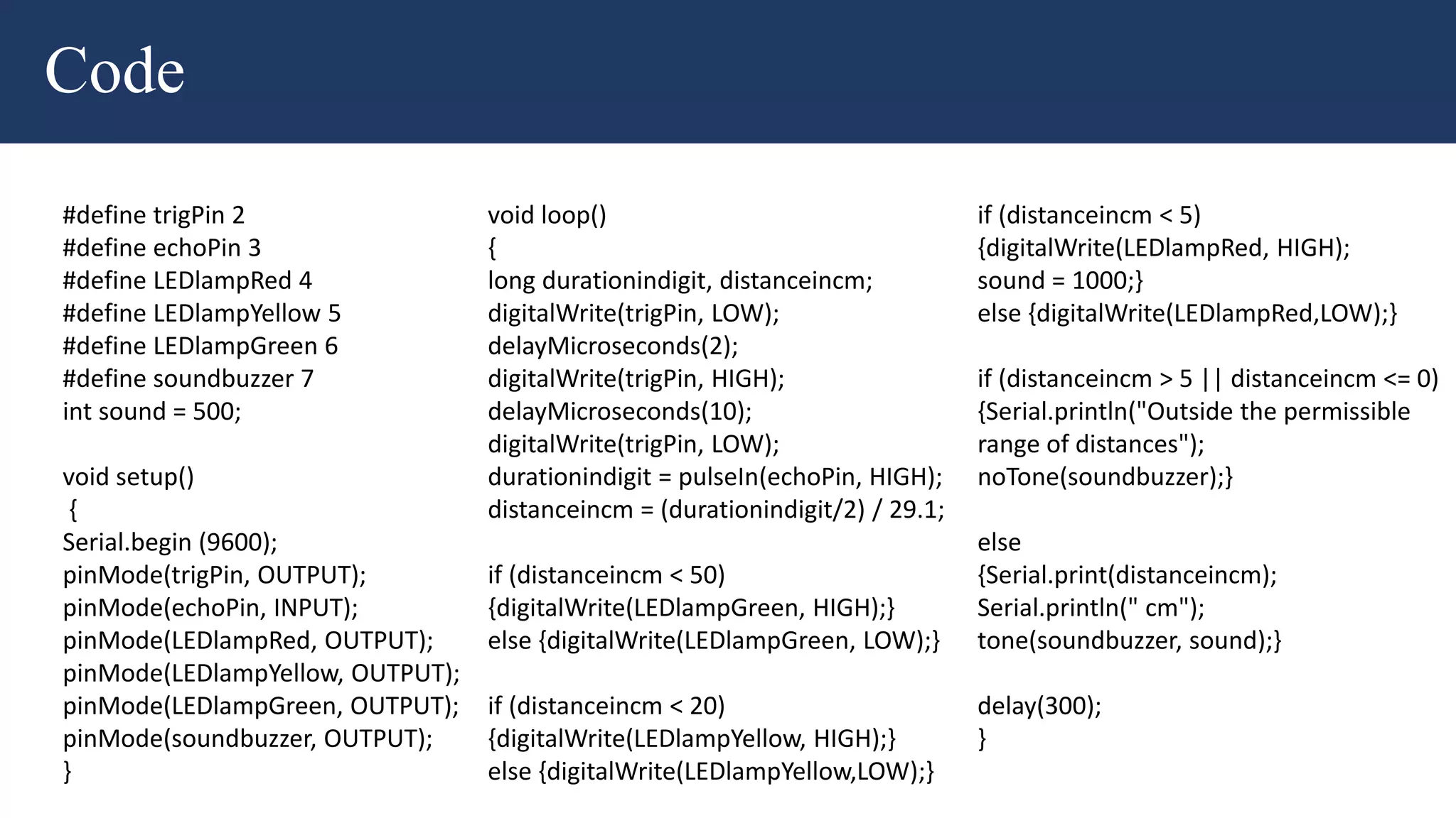 Ultrasonic security system by arduino | PPTX