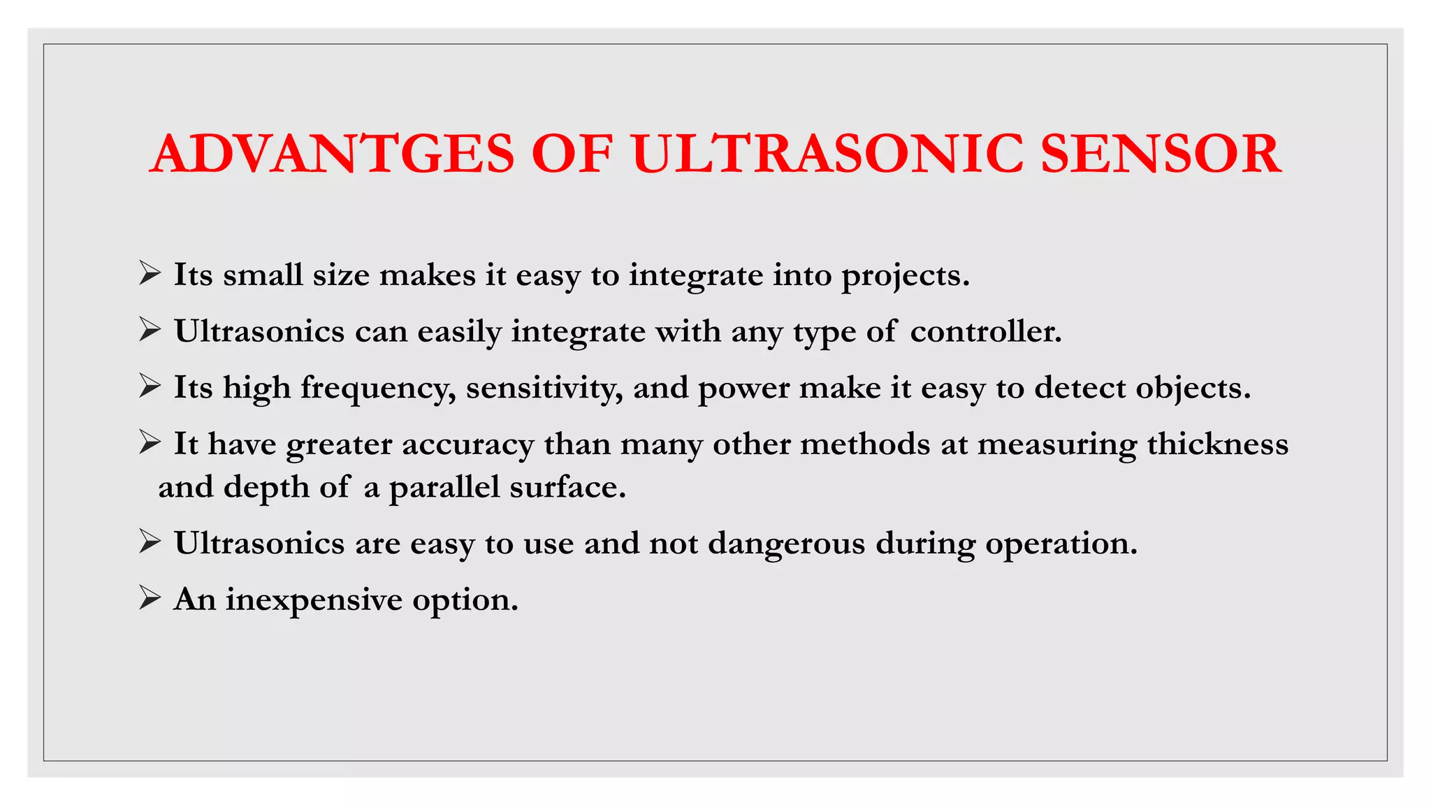 Ultrasonic sensor | PPTX