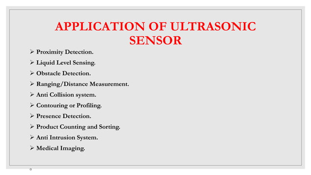 Ultrasonic sensor | PPTX