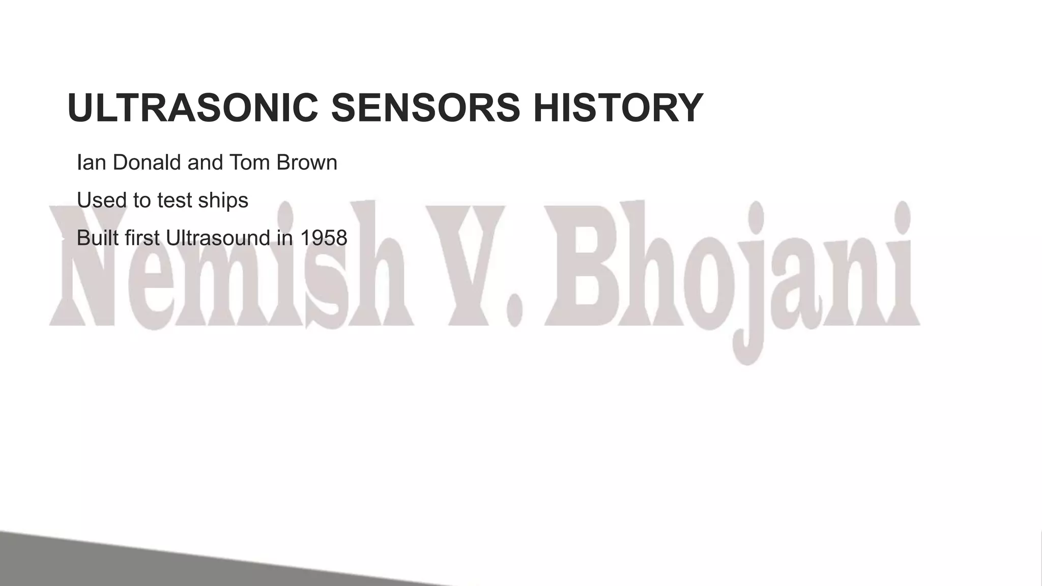 Ultrasonic sensor new | PPTX