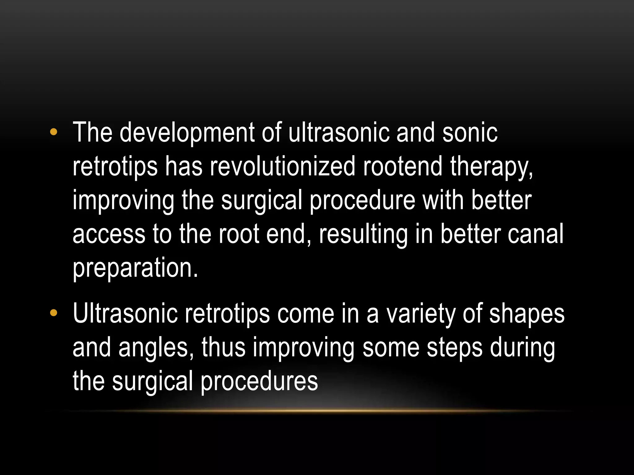 Ultrasonics in endodontics | PPTX